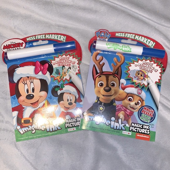 Bendon | Toys | Bendon Mess Free Imagin Ink Christmas Paw Patrol Mickey ...